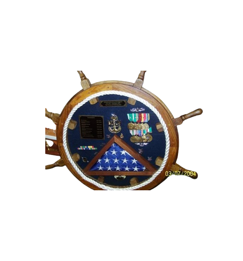36" Ship’s Wheel Shadow Box – A Stunning Tribute Display - Moody's ...